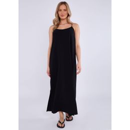 Schwarzes Strappy Cross Back Airflow Kleid in &Uuml;bergr&ouml;&szlig;e