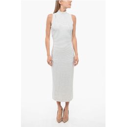 Balmain Strassbesetztes Minikleid in Grau