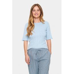 Saint Tropez Kurzarm-Bluse Fitted -