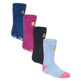 Heat Holders - 4 Paires Chaussettes Enfants Emoji Hiver | Polaire Chaussettes - Mix Emoji