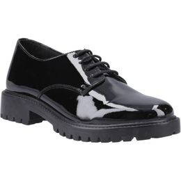Hush Puppies Aubrey Leder Derby Schuhe f&uuml;r M&auml;dchen in Schwarz