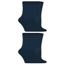 12 Paar Multipack Kinder Baumwolle bunte Casual Socken | Socken Snob | Plain Kleid Socken f&uuml;r Jungen & M&auml;dchen - Navy