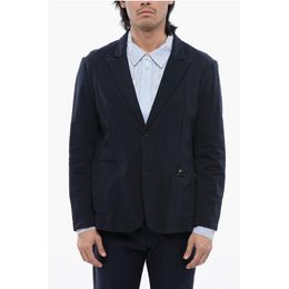 John Richmond Ungef&uuml;tterter einreihiger WOE-Blazer in Blau