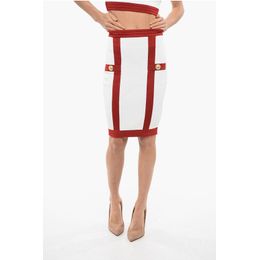 Balmain Gestrickte Longuette mit Logokn&ouml;pfen