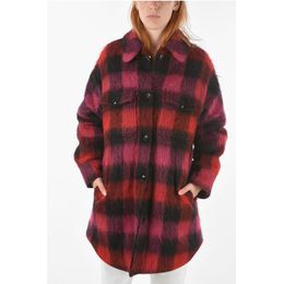 Woolrich Tartan-Overshirt mit 2 Taschen und doppelten Brusttaschen in Rosso, Tartan