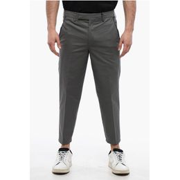 Neil Barrett Chinohose aus Baumwollmischung mit elastischen B&uuml;ndchen in Grau