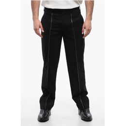 Neil Barrett Slim Fit Chinos aus Wollmischung TAPE in Schwarz
