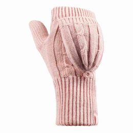 Heat Holders Damen Kabelstrick 2.3 Tog Thermo Winter Fingerlose Umwandlungshandschuhe