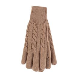 Heat Holders Damen Kabelstrick 2.3 Tog Fleecegef&uuml;tterte Thermo-Winterhandschuhe