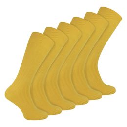 Herren Unifarbene Baumwollreiche Rippstrumpfsocken