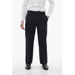 Off-White Nadelstreifen-Hose 23 Slim Fit aus Wollmischung in Blau