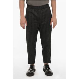 Neil Barrett Slim Fit Freizeithose aus Schurwolle in Grau