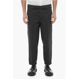 Neil Barrett Slim Fit Hose mit normaler Taille und G&uuml;rtelschlaufen in Schwarz