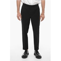 Neil Barrett Nylon REM Hose mit elastischem Bund in Schwarz