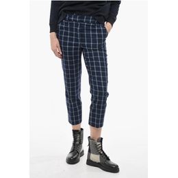 Woolrich Woll-Mix COMFORT Hose mit Karomuster in Blau