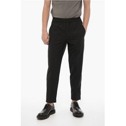 Neil Barrett Slim Fit Hose mit Kn&ouml;chelrei&szlig;verschluss in Schwarz
