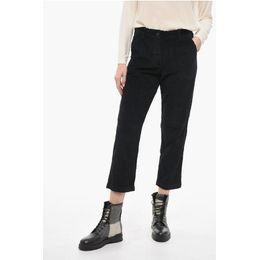 Woolrich Cord-Crop-Hose mit Tapered Fit in Schwarz