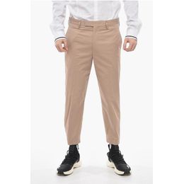 Neil Barrett Slim Fit BARRETT METAL Hose mit verstellbaren Kn&ouml;cheln in Braun