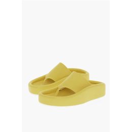 Maison Martin Margiela MM6 Zehentrenner aus Kunstleder in Gelb