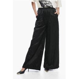Maison Martin Margiela MM6 Hose mit weitem Bein aus Viskosemischung in Schwarz