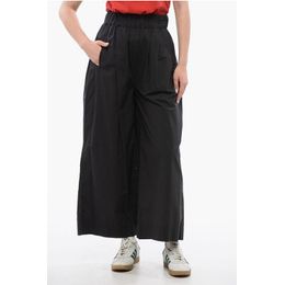 Woolrich Cropped-Fit-Hose aus Popeline-Baumwolle in Schwarz
