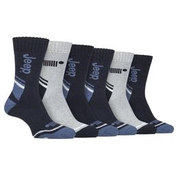 JEEP Herren 6er-Pack Trekking-Outdoor-Socken | Polyester-Socken f&uuml;rs Wandern