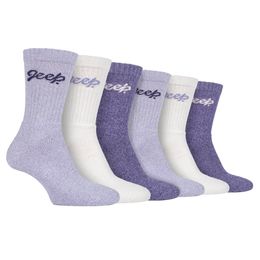 JEEP Damen 6er-Pack Wanderstllsocken | Baumwollsocken f&uuml;r die Natur