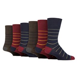 6er-Pack elastische Socken aus Baumwolle mit Quadratmuster f&uuml;r schlechte Durchblutung