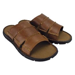 Dunlop Herren Sommer Strand Leder Slipper