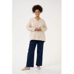 Kaffe Langarm-Bluse Regular fit cream