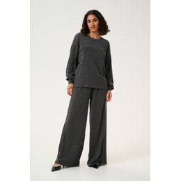 Kaffe Langarm-Bluse Loose fit dark grey