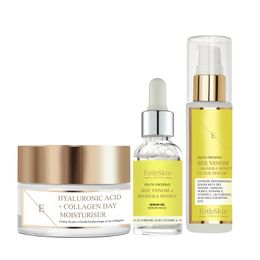 Hyalurons&auml;ure & Kollagen Tagescreme 50ml + Bienengift + Manuka-Honig Elixier-Serum 60ml + Bienengift + Manuka-Honig Serum-&Ouml;l 30ml