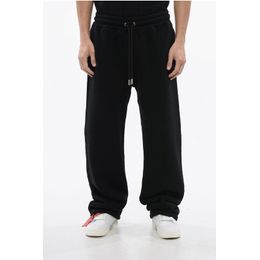 Off-White Jogginghose BANDANA aus geb&uuml;rsteter Baumwolle mit Stickerei in Schwarz