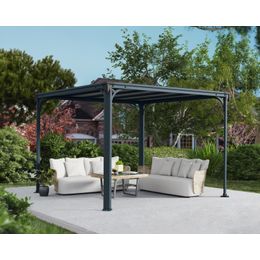 Pavillon PALRAM - CANOPIA "Pergola Milano", grau (grau, grau), B/H/T: 309cm x 225cm x 309cm, Pavillons, BxT: 309x309 cm, Topseller