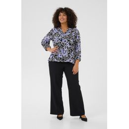Kaffe Kurzarm-Bluse Regular fit Blue Leopard