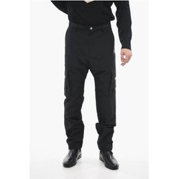 Nylon-Cargohose in Schwarz