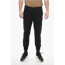 Neil Barrett Low-Waist Skinny Fit Cargohose mit Kordelzug an der Taille in Schwarz