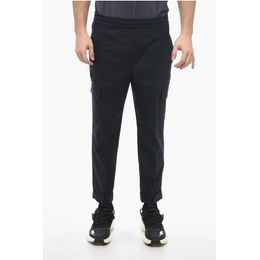 Neil Barrett Niedrig sitzende REM-Cargohose aus Schurwollmischung in Blau