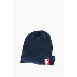 Neil Barrett einfarbiger Rucksack mit Kordelzug und zweifarbigen Schn&uuml;rsenkeln in Blau