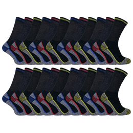 24 Paar Herren-Multipack weiche atmungsaktive Bambus-Arbeitssocken