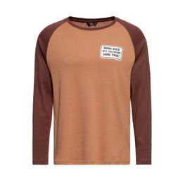 King Kerosin Herren Langarmshirt Ring-a-ding ding latte macchiato