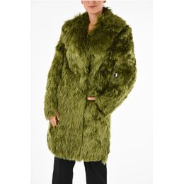 Maison Martin Margiela MM1 Alpaka Echtpelzmantel in Gr&uuml;n