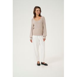 Kaffe Strickpullover Slim fit cream