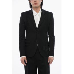 Off-White FORMAL VARS Blazer aus Schurwolle mit Logo-Patch in Schwarz