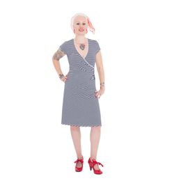 Queen Kerosin Damen Queen Kerosin Sailor Dress mit s&uuml;&szlig;er Schleife am R&uuml;cken Mermaid navy