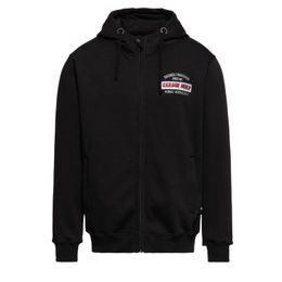 King Kerosin Herren Kapuzen-Sweatjacke Garage Built schwarz