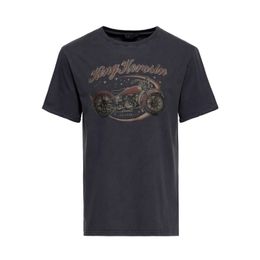 King Kerosin Herren Print T-Shirt Bobber schwarz