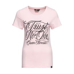Queen Kerosin Damen Classic T-Shirt Trust no One pink