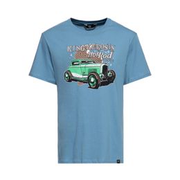 King Kerosin Herren T-Shirt Hotrod Service blau