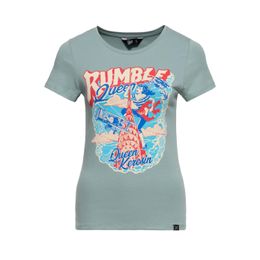 Queen Kerosin Damen T-Shirt Rumble Queen gr&uuml;n